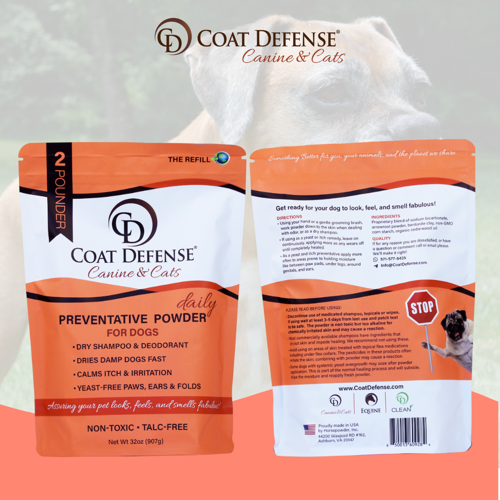 Daily Preventative Powder for Dogs | Stink & Itch Relief Dry Shampoo