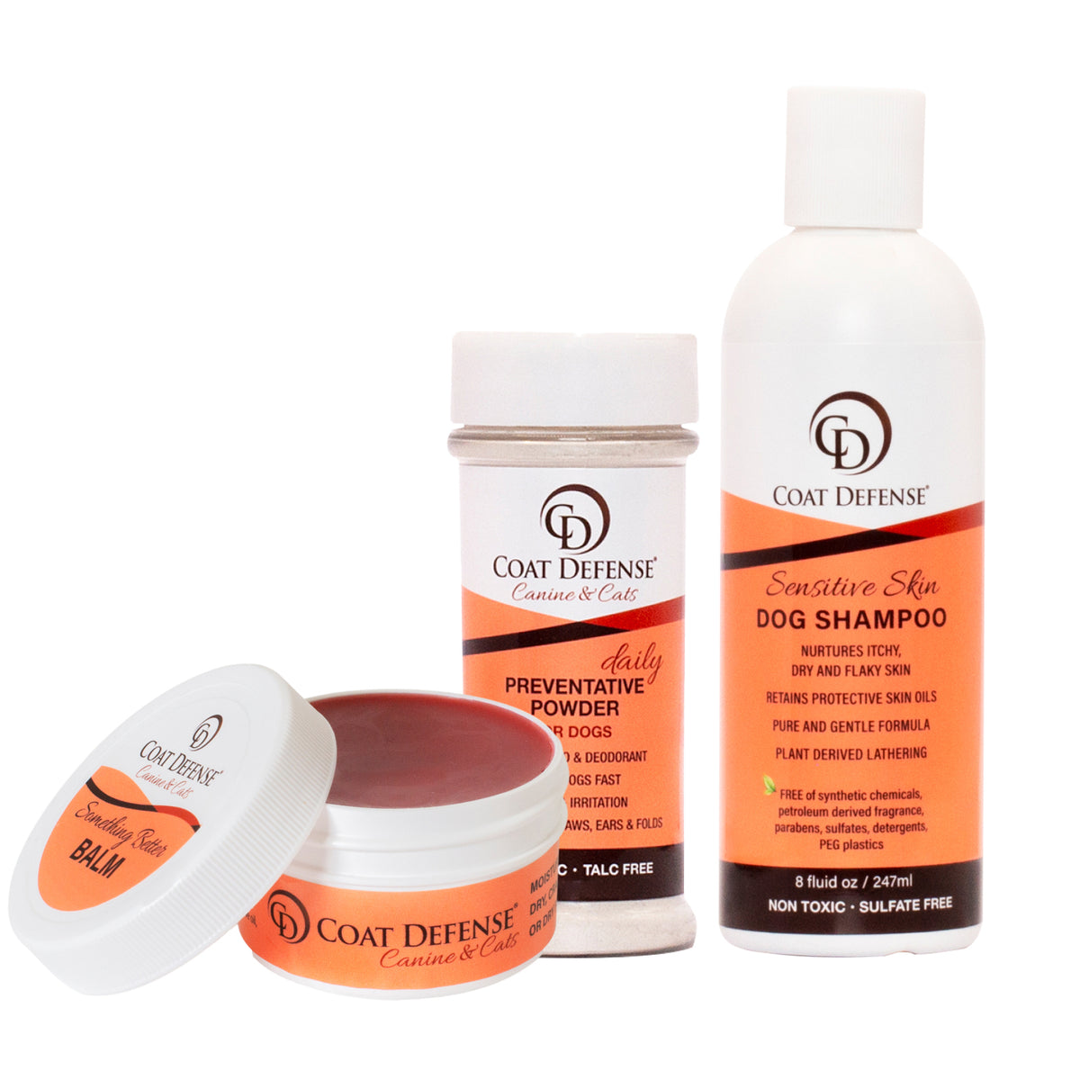 Coat Defense | Nose to Toes Bundle | Dog Itch Powder, Paste, Balm ...