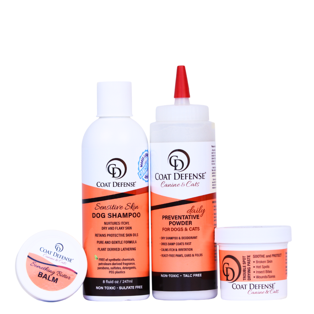 Coat Defense | Nose to Toes Bundle | Dog Itch Powder, Paste, Balm ...