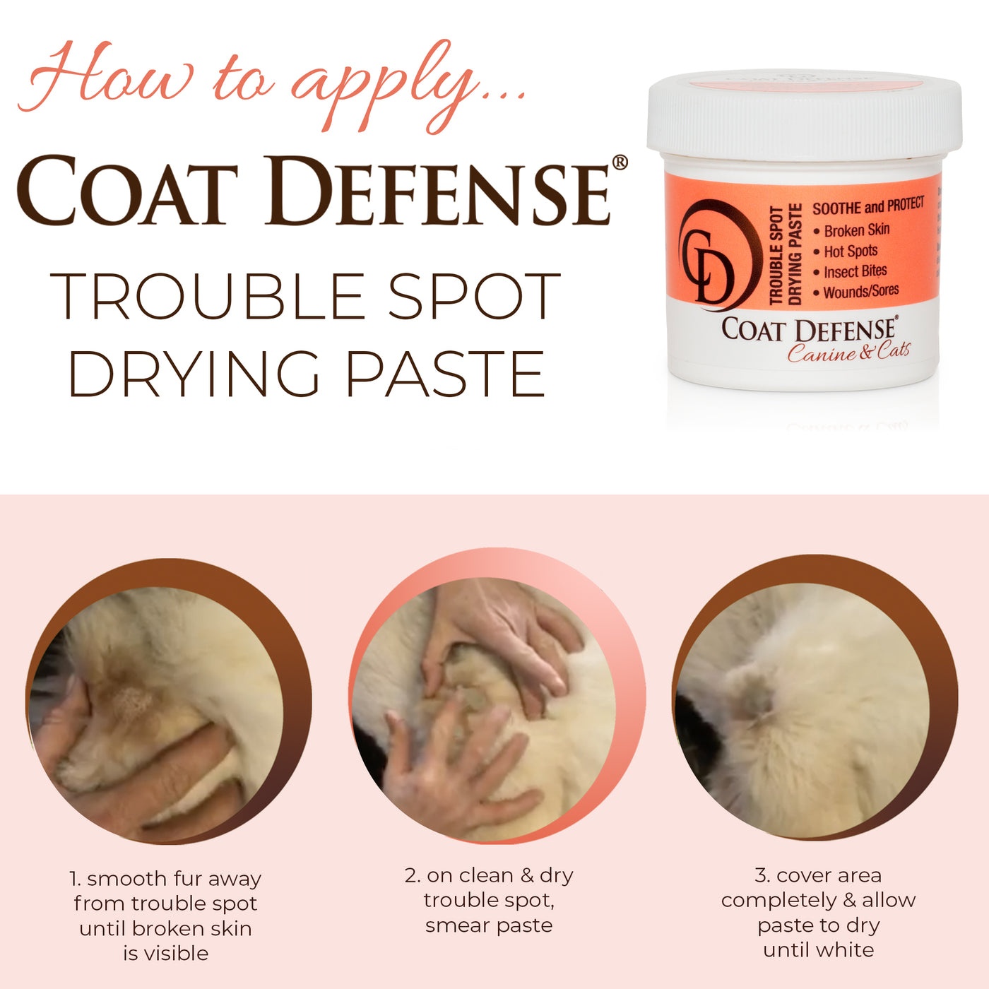 Coat Defense | Trouble Spot Paste for Dogs - 5oz | Heal & Protect!
