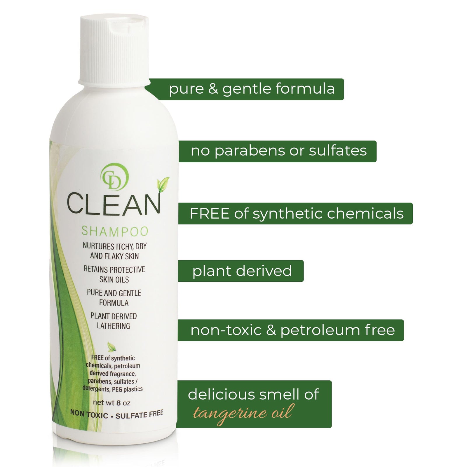 CD CLEAN 100% Natural Shampoo - 8oz | Calms Itchy, Sensitive Skin
