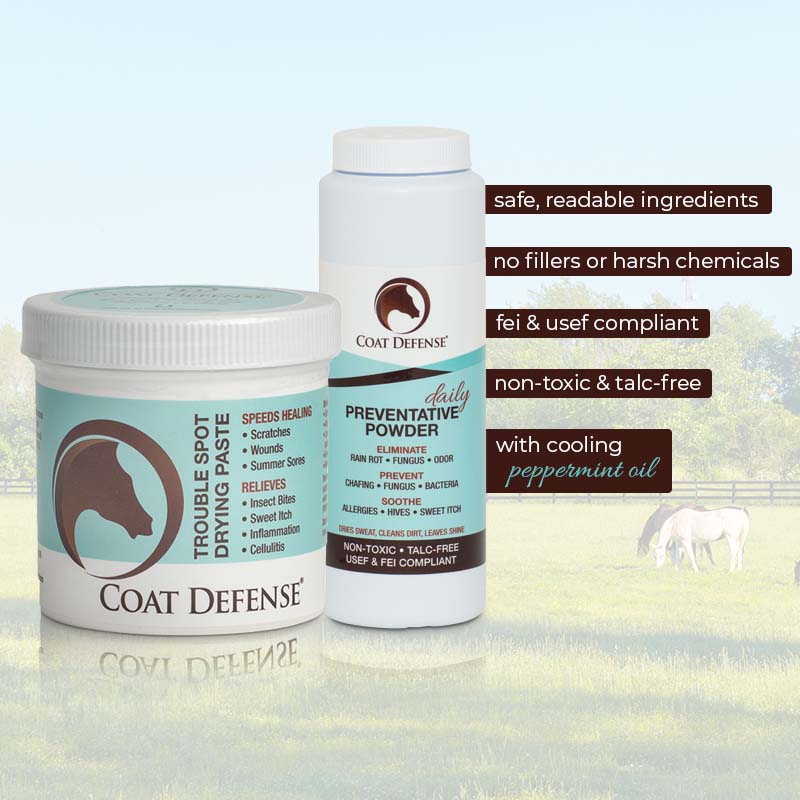 Coat Defense | Heal & Prevent Horse Bundle | 24oz Paste 8oz Powder Set